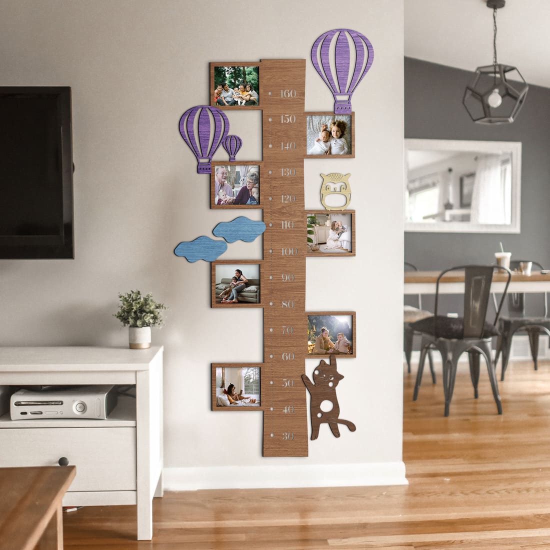 Kid`s Growth Charts with Photo Frames – JustLikeWood