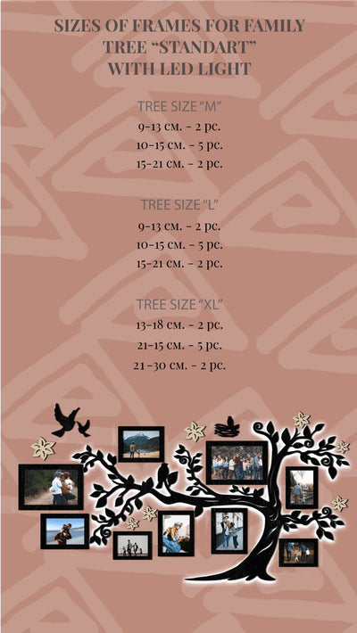 LED Family tree - Standart – JustLikeWood