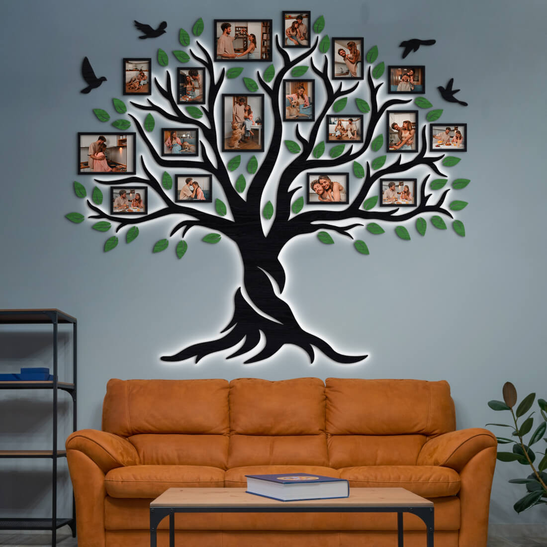 LED Family tree with Birds – JustLikeWood